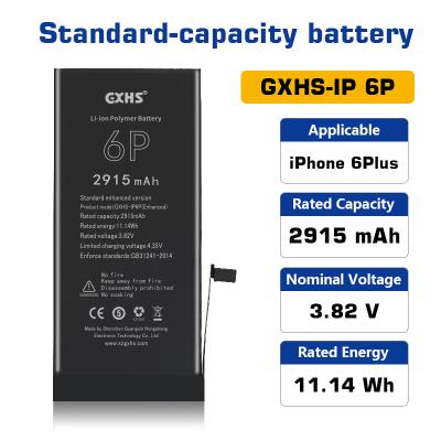 China OEM Premium Rechargeable Li-ion Replacement Battery For iPhone 6 Plus 2915mAh with Overcharge Protection and Legacy Device Support for sale