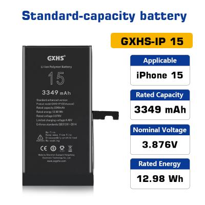 China iPhone 15 Replacement Battery 3349mAh with OEM Fit Multi-Protection Circuit and Professional-Grade Packaging for sale