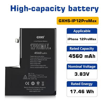 China 4560mAh High-capacity Replacement Battery for iPhone 12 ProMax with 500+ Recharge Cycles from Manufacturer Origin for sale