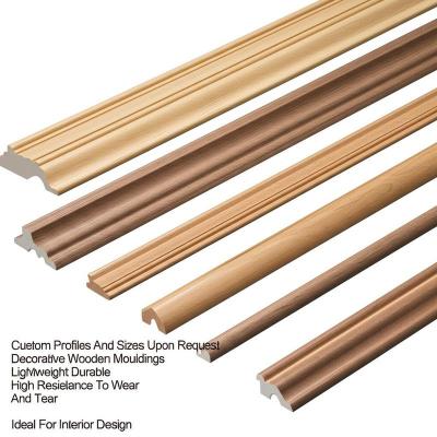 China Custom Decorative Wooden Mouldings High Resistance Wear Tear 1000 Pieces MOQ for sale
