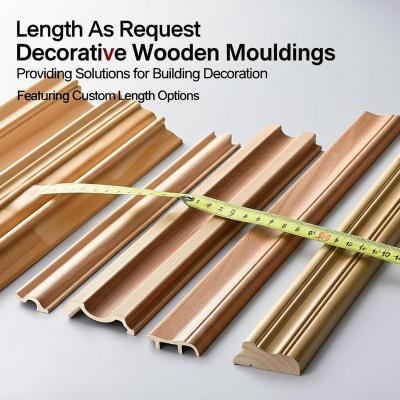 China Custom Length Decorative Wooden Mouldings ±0.3mm Tolerance for Building Decoration for sale