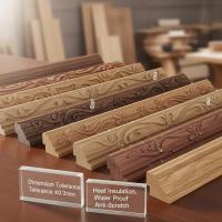 China Custom Decorative Wooden Mouldings ±0.3mm Tolerance Heat Insulation Waterproof Anti Scratch for Interior Wall Ceiling Trim for sale