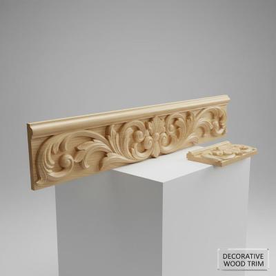China Decorative Wood Moulding 0.5-1 Inch Thickness Easy Clean Interior Wall Trim for Architectural Detailing for sale
