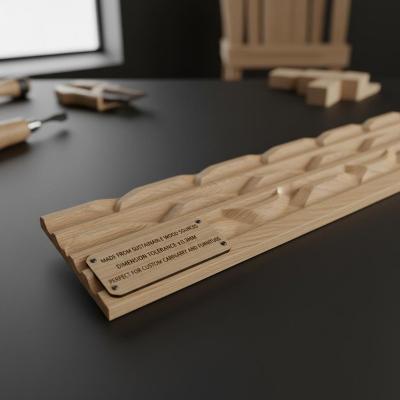 China Decorative Wooden Moulding Oak Pine Maple Cherry Walnut Custom Size ±0.3mm Tolerance for Cabinetry for sale