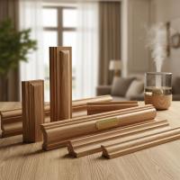 China Decorative Wooden Mouldings for Interior Decoration Oak Pine Maple Cherry Walnut 1-6 Inch Width for sale