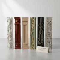 China Custom Decorative Wooden Window Frame Moulding 1 to 6 Inch Width Oak Pine Maple Cherry Walnut for sale