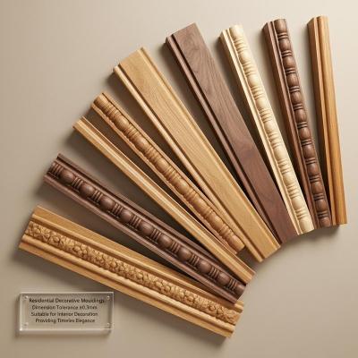 China Residential Decorative Wooden Mouldings ±0.3mm Tolerance for Interior Wall Ceiling Trim for sale