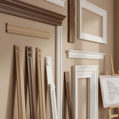 China Decorative Wooden Moulding for Interior Wall Ceiling Trim Door Window Frames 1-6 Inch Width Custom for sale