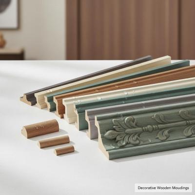 China Decorative Wooden Mouldings 1-6 Inch Width Custom Sizes for Interior Wall Ceiling Trim for sale