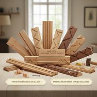 China Decorative Wooden Mouldings 8 Feet Smooth Texture for Nailing or Gluing Interior Trim for sale