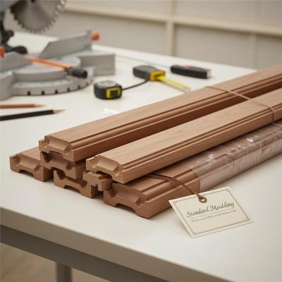 China Smooth Texture Fancy Wood Moulding 8 Feet Standard Moulding for Interior Wood Trim Applications for sale