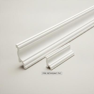 China B1 Fire Retardant PVC Crown Moulding 16ft Decorative Trim for Interior Exterior for sale