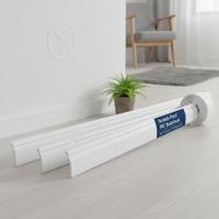 China Termite Proof PVC Baseboard Moulding Rot Resistant Waterproof Skirting Board 8ft 12ft 16ft for sale