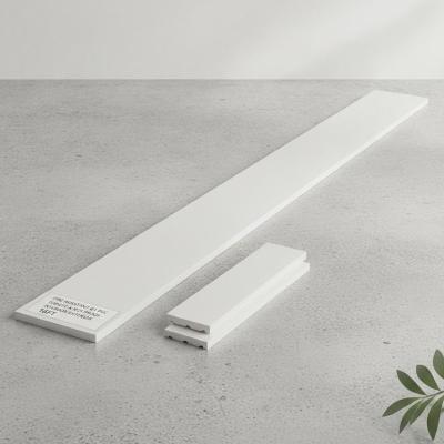 China Fire Resistant B1 PVC Flat Trim Board Moulding 16ft S4S Casing for Interior Exterior for sale