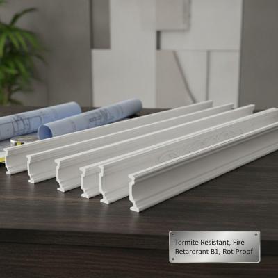 China Termite Resistant PVC Bed Mould 8ft 12ft Fire Retardant B1 Grade Rot Proof Decorative Wall Ceiling Trim for sale