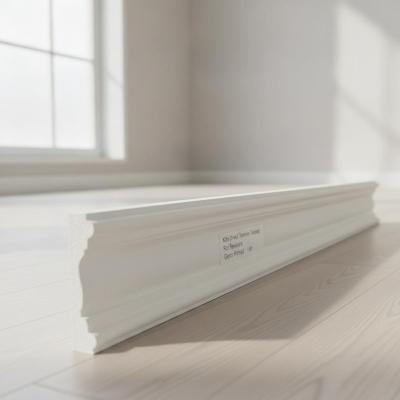 China Kiln Dried Finger Joint Pine Crown Moulding 16ft Gesso Primed Rot Resistant Decorative Ceiling Cornice for sale