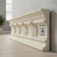 China Fire Retardant Treated MDF Crown Moulding B1 Class A 16ft Decorative Trim for sale