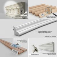 China Durable Chair Rail Wood Moulding Scratch Resistant Wall Protection Trim Dining Room Hallway for sale