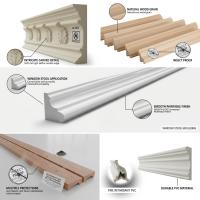 China Durable Chair Rail Wood Moulding Scratch Resistant Wall Protection Trim Dining Room Hallway for sale