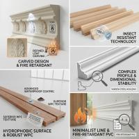 China Elegant Window Casing Moulding Water-based Primed Wood Trim Window Frame Decoration Protection for sale