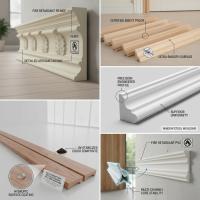 China Elegant Window Casing Moulding Water-based Primed Wood Trim Window Frame Decoration Protection for sale