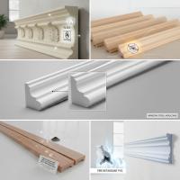 China Ornamental Decorative Wooden Mouldings Smooth Sanded Texture Easy Installation Interior Wall Ceiling Trim for sale