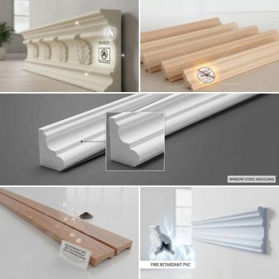 China Crown Moulding Primed MDF 2.7m Decorative Ceiling Trim for Home Renovation Projects for sale