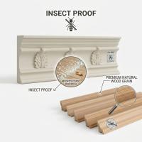 China Primed Wood Architrave Moulding 2.44m Decorative Door Frame Trim KD Finger-Jointed for sale