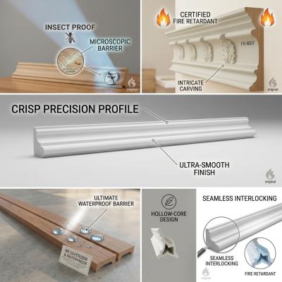 China Long Length Wood Moulding 4.88m Finger Jointed Trim Supplied for Volume Export Container Orders for sale