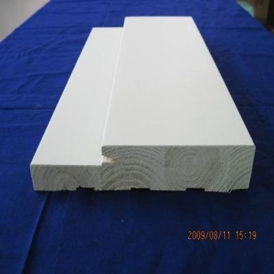 China White Primed Finger Joint Wooden Door Frame - Kiln Dried 10-13% MC Pine/Fir - Custom Sizes 14-300mm Width for sale