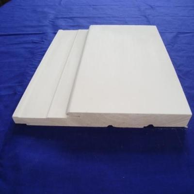 China White Primed Finger Jointed Wood Window Molding Interior Frame 2.44m Length DG8101 for sale