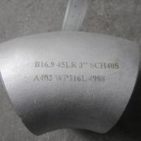 China Wp316l 304l Stainless Steel 45 Degree Elbow For Pipeline Pcoc Certficate for sale