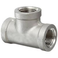 China Anti Rust Painting Stainless Steel Pipe Tee , Ansi B 16.11 Pipe Fittings Zinc Coated for sale