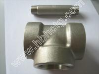 China Anti Rust Painting Stainless Steel Pipe Tee , Ansi B 16.11 Pipe Fittings Zinc Coated for sale