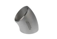 China Ss304 Ss304l Stainless Steel Pipe Elbow Fitting 45 Degree ISO Certified for sale