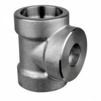 China Ansi B16.11 Stainless Steel Pipe Fittings Tee Sandblasting Surface OEM for sale