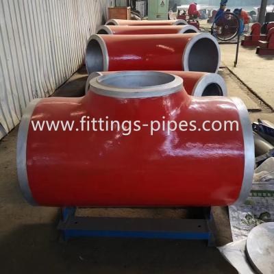 China Wp12 Steel Pipe T Connector , Corrosion Resistance Dn900 Carbon Steel Pipe Tee for sale