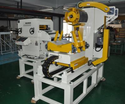 China Hydraulic Press 25 Ton Sheet Metal Coil Feeder Decoiler Straightener With Loading Trolley Unit for sale