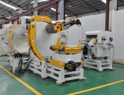 China Material Width 600MM Decoiler Coil Processing Equipment / Pneumatic Punch Press Feeder for sale
