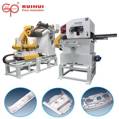 China Metal Decoiler Straightener Press Feeding Equipment Hydraulic Cutter Hold Down Device for sale