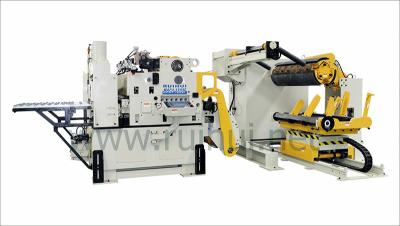 China 3 In 1 Hydraulic Combined Decoiler Straightener Feeder For 1300mm Steel Coil Flattening for sale