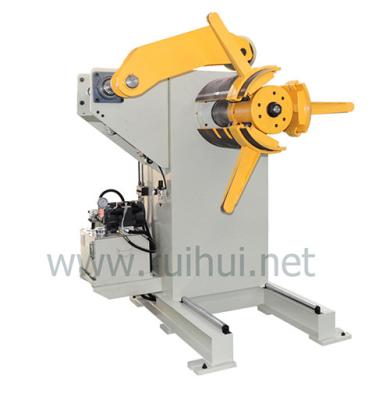 China Auto Coil Hydraulic Steel Sheet Metal Decoiler With Penumatic Pressing Arm for sale