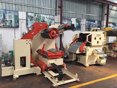 China NC Metal Coil Hydraulic Expansion Decoiler Straightener Feeder Press Line Width 800 Mm for sale