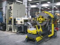 China Metal Foil Roll Stamping Receiving Punching Press Machine Automated Production Line for sale