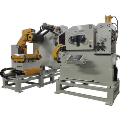 China Punch CNC Metal Coil Leveling Feeder Decoiler Straightener Vertical Unwinding Machine for sale