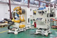 China 300mm Width 0.49Mpa Decoiler Straightener Feeder for sale