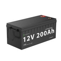 China 12.8V 200Ah Residential Lithium Ion Battery LiFePo4 Rechargeable Battery Pack ABS Black for sale