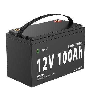 China 12V 100Ah LiFePO4 Battery Pack with 5000+ Cycle Life and IP55 Protection for Solar Energy Storage for sale