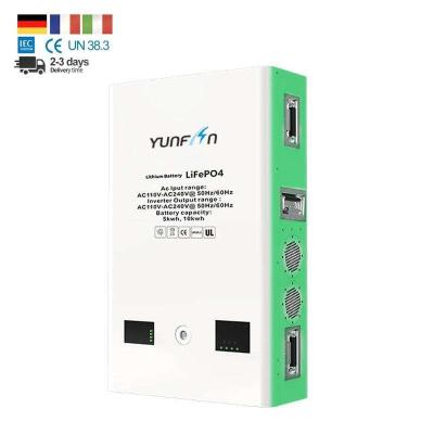 China 48V Wall-Mounted Lithium Ion Battery System 5120Wh 5000W Pure Sine Wave All-in-One Energy Storage for sale