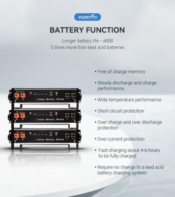China 48V 100Ah Rack Mounted Lithium Battery 4.8kWh LiFePO4 with 6000 Cycles for Industrial Energy Storage for sale